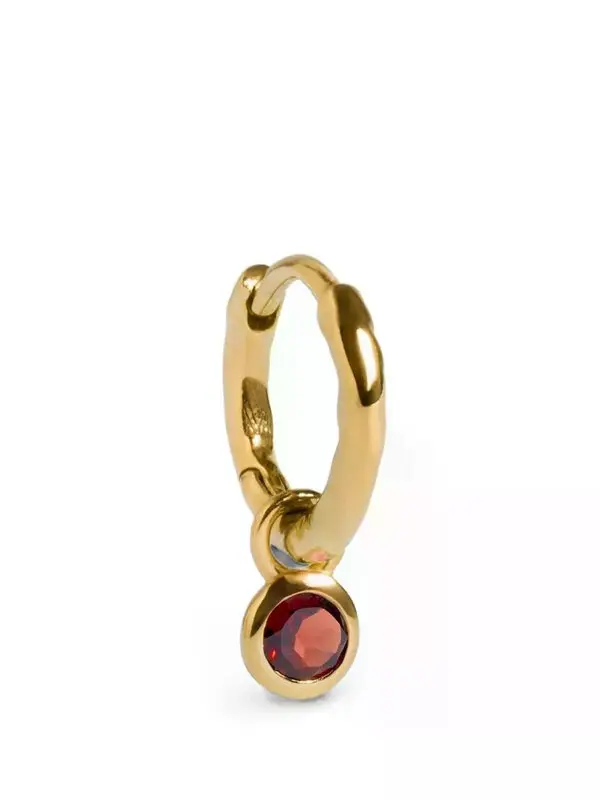 Monica Vinader Gemstone-pendant Hoop Earrings - Gold