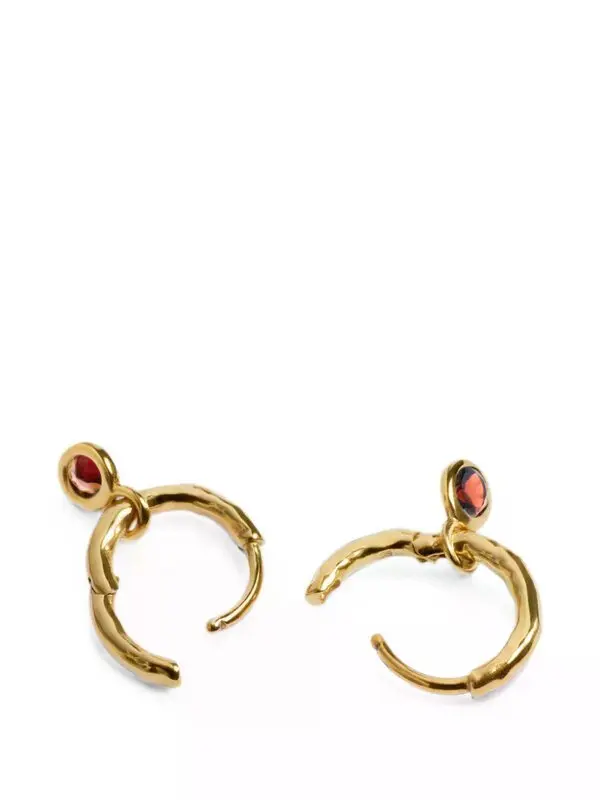 Monica Vinader Gemstone-pendant Hoop Earrings