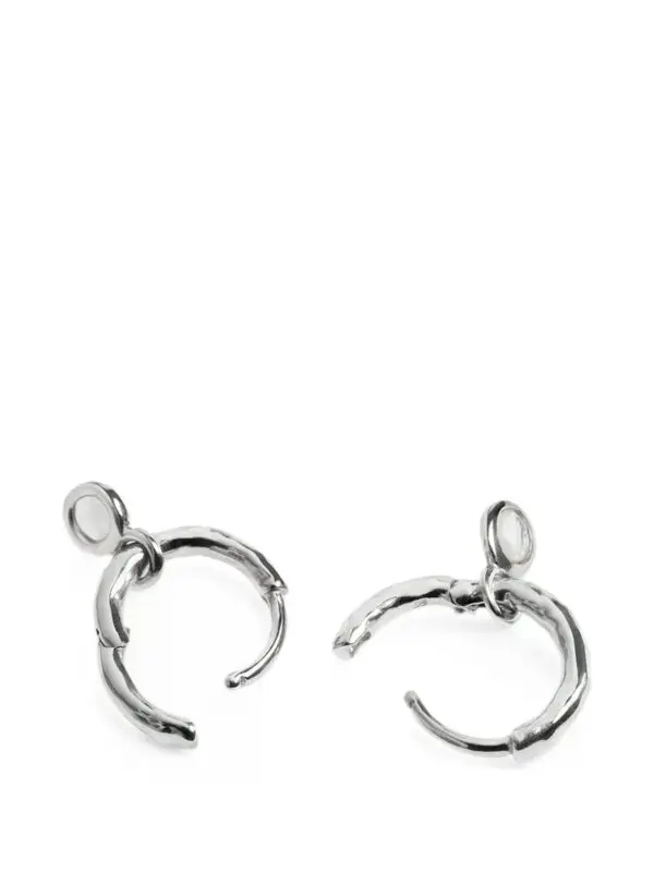 Monica Vinader Moonstone-charm Hoop Earrings
