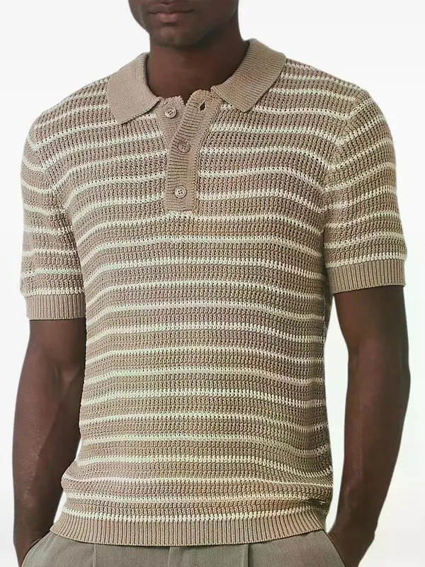 MAUVAIS Striped Polo Shirt