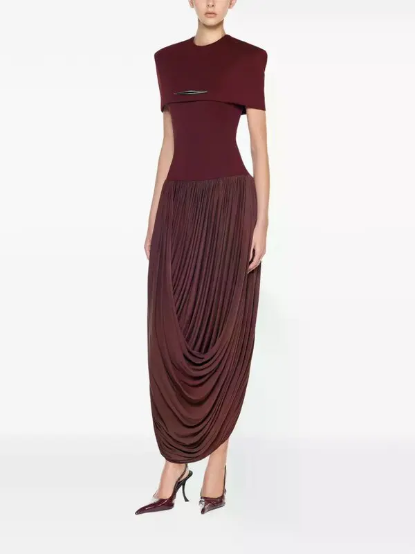 CHATS BY C.DAM Amiri Twisted Draped Dress - Red