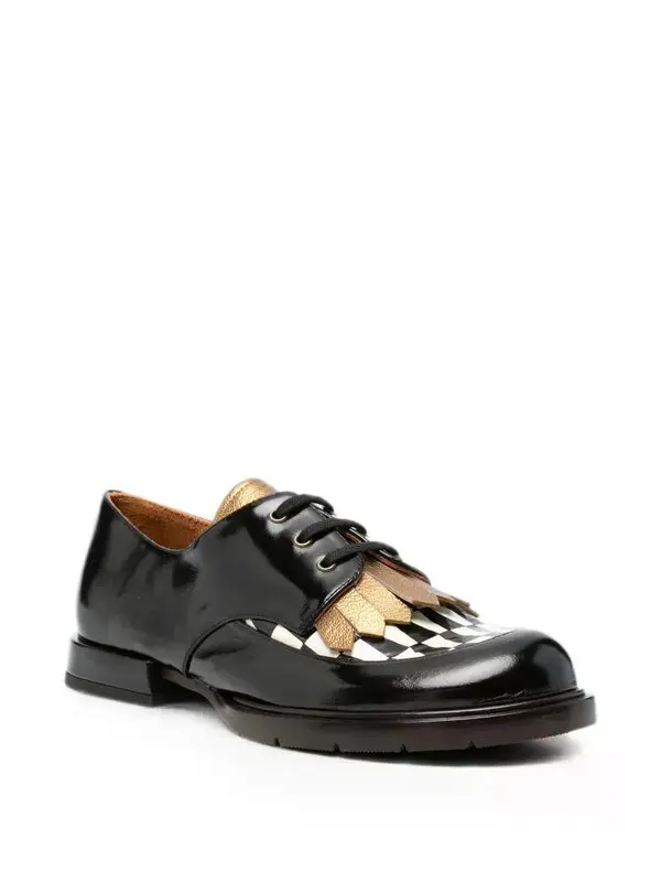 Chie Mihara Jeripa Fringed Checkered Loafers