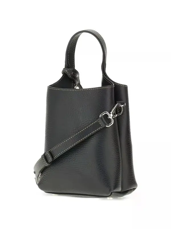 TOD'S Timeless Pebbled Bucket Bag - Black