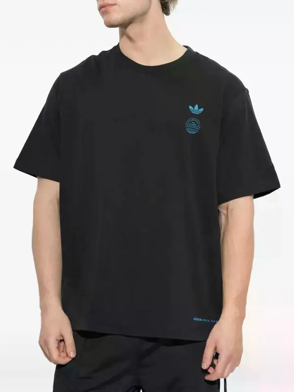 Adidas X Bad Bunny Lisba Logo-print Cotton T-shirt - Black