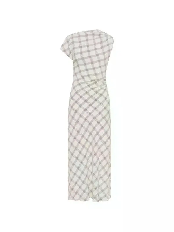 Anna Quan Charlie Checked Midi Dress - Neutrals