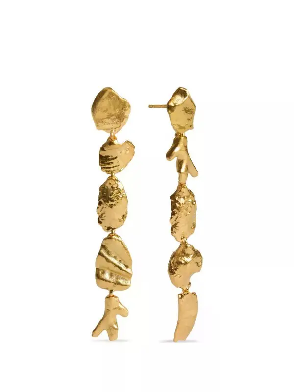 Monica Vinader Fragments Drop Earrings - Gold