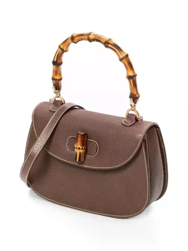 Gucci Bamboo Top Handle Tote Bag - Brown