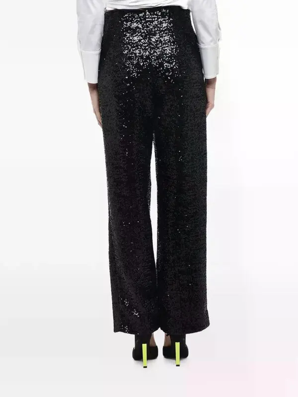 IN THE MOOD FOR LOVE Clyde Sequin-embellished Trousers - Black