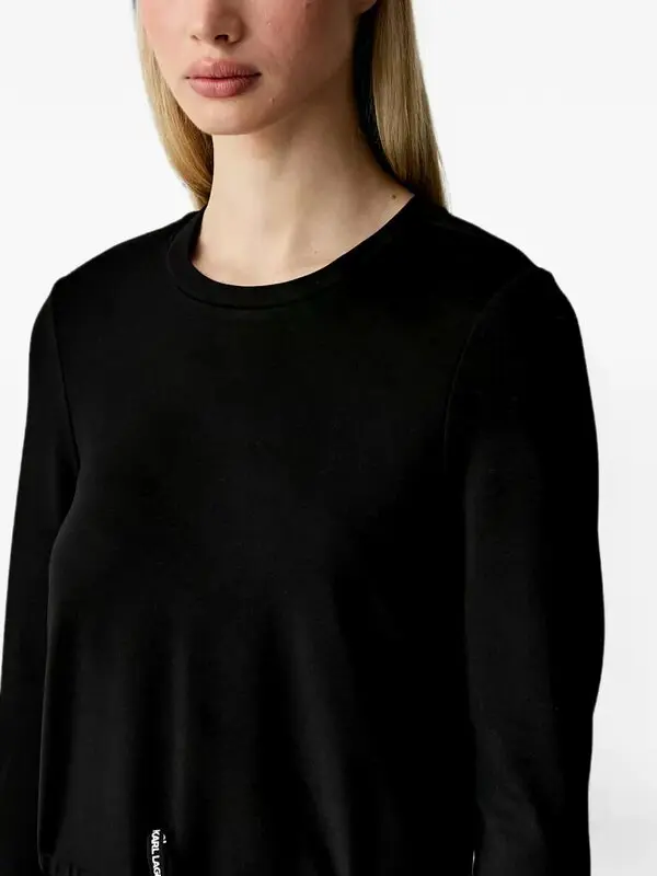 Karl Lagerfeld Drawstring Long-sleeve Mini Dress