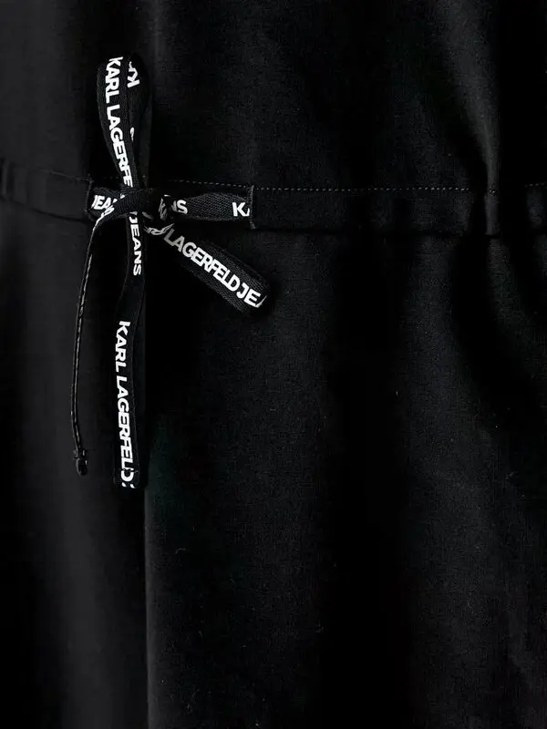 Karl Lagerfeld Drawstring Long-sleeve Mini Dress