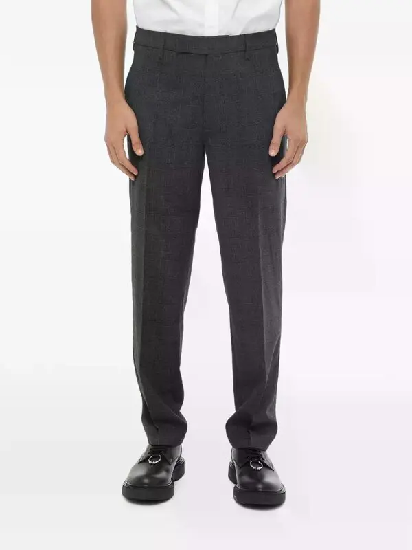 Neil Barrett Checked Slim-fit Trousers - Grey