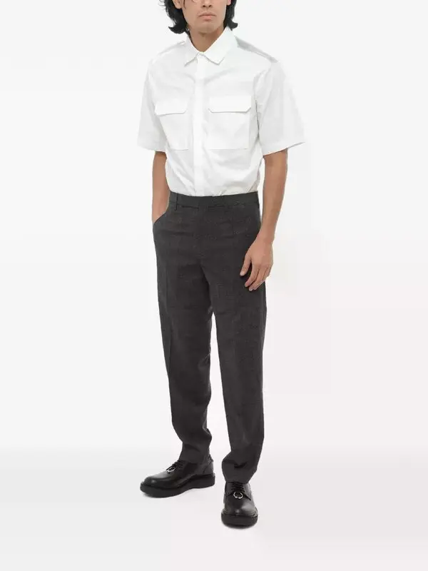 Neil Barrett Checked Slim-fit Trousers - Grey