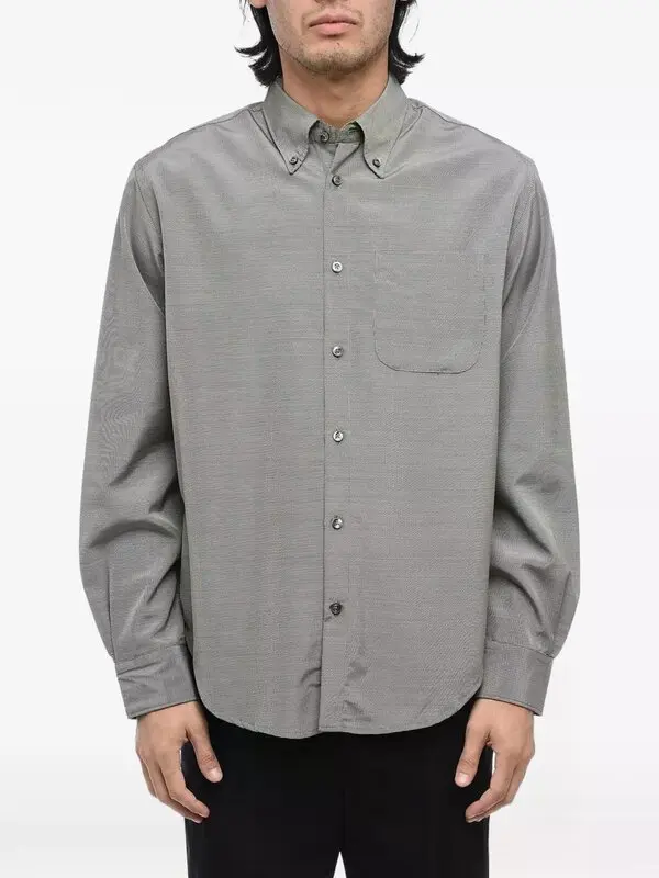 4SDESIGNS Asymmetric Micro Pied-de-poule Shirt