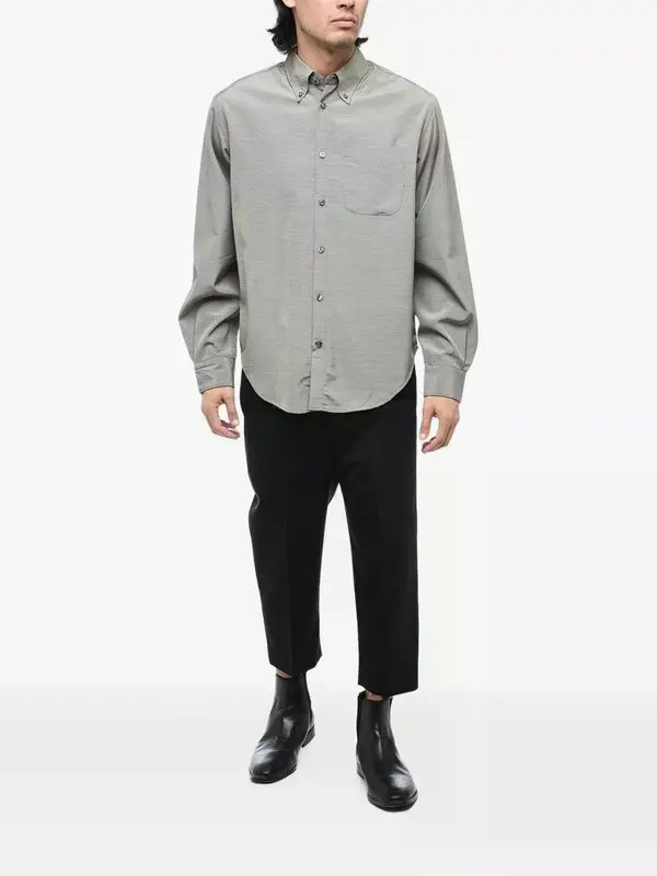 4SDESIGNS Asymmetric Micro Pied-de-poule Shirt