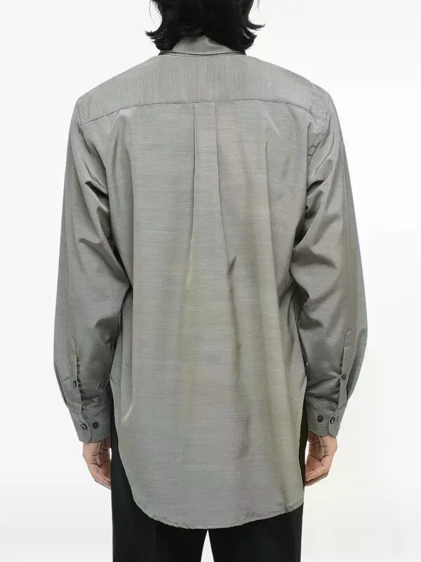 4SDESIGNS Asymmetric Micro Pied-de-poule Shirt
