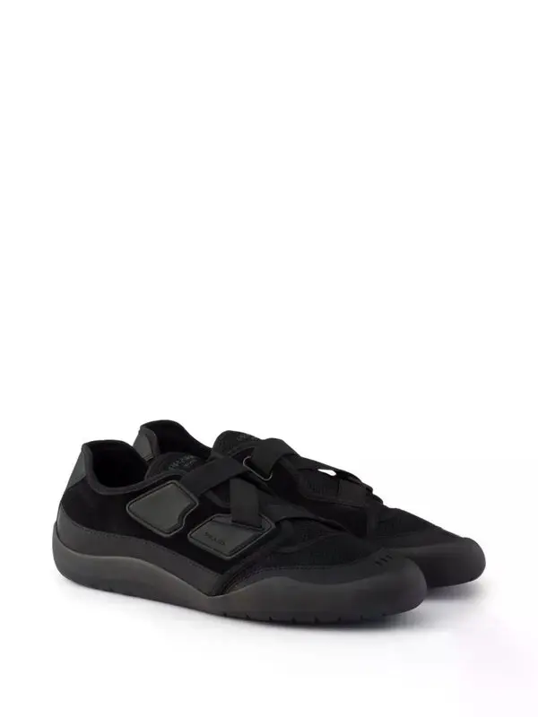 Prada Speedrock Leather And Mesh Fabric Sneakers - Black