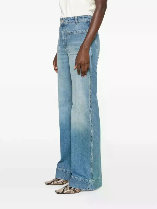 Victoria Beckham Alina Patch-pocket Wide-leg Jeans