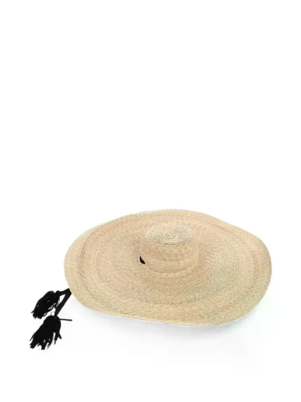 MONTEGALLO Rossella Fringed-strap Sun Hat - Neutrals