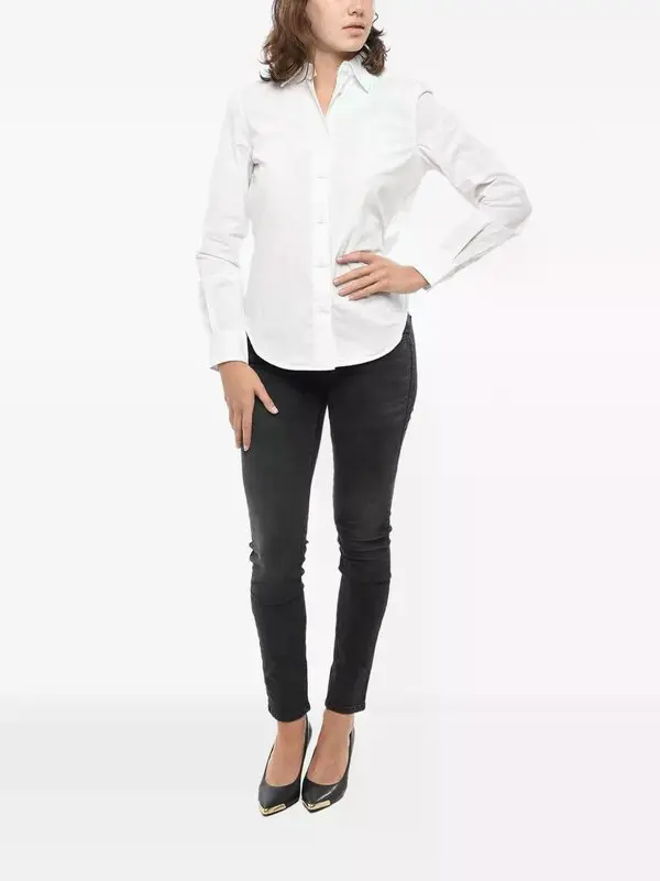 DIESEL® Logo Embroidered French Collar Shirt