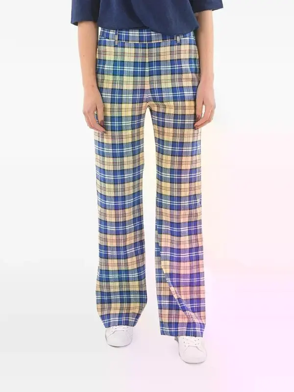 Woolrich Tartan-check Straight-trousers - Blue