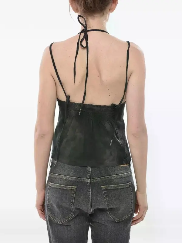 DIESEL® Faded Effect V-neck Halter Top