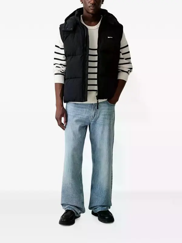 Karl Lagerfeld Hooded Quilted Gilet - Black