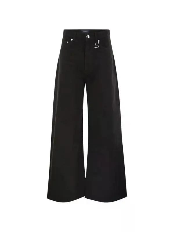 Sportmax Wide-leg Metal-hook Jeans - Black