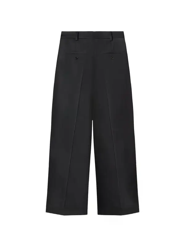 La DoubleJ Pleated Straight-leg Trousers - Black