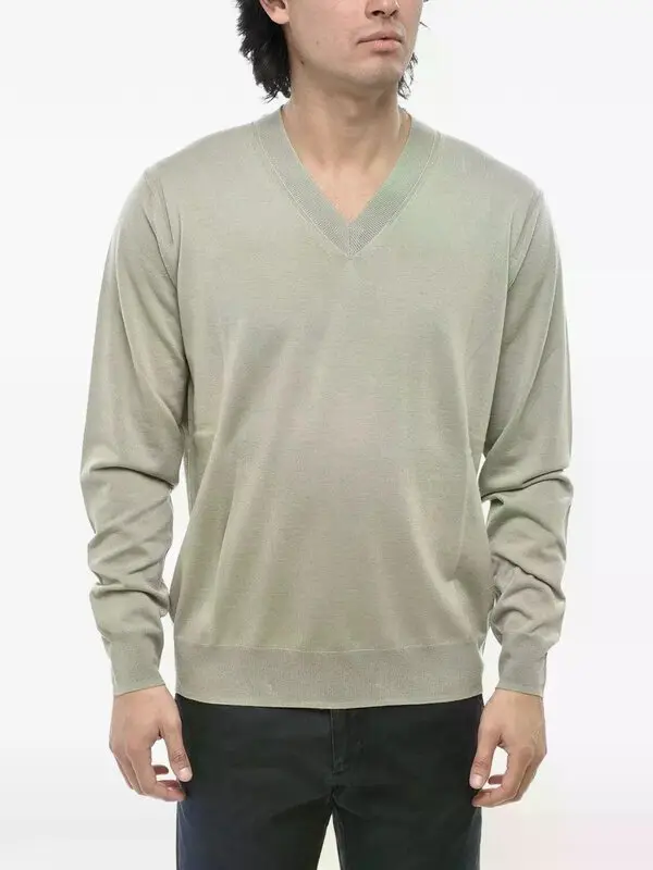 PAOLO PECORA V-neck Sweater - Green