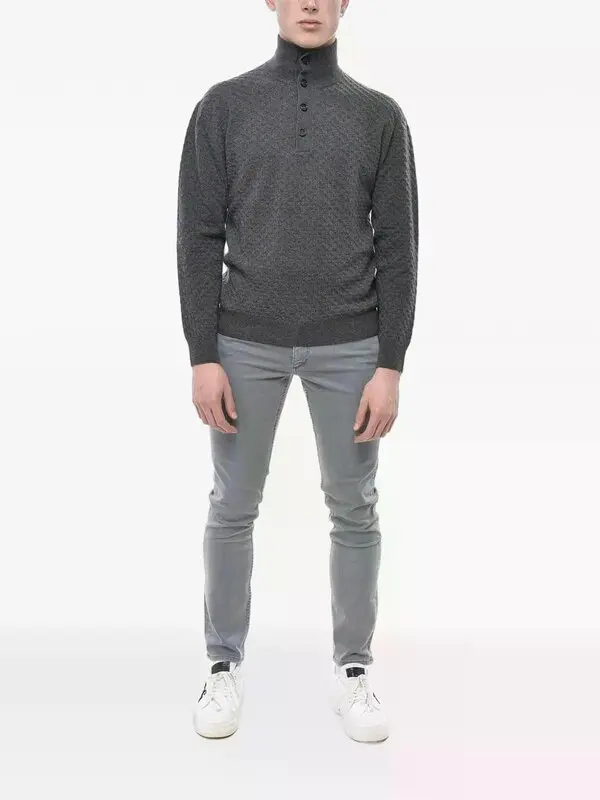 PAOLO PECORA Half-button Sweater
