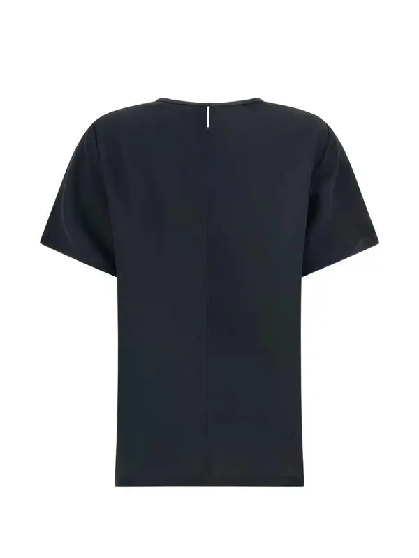 Max Mara Logo-embroidered Silk T-shirt