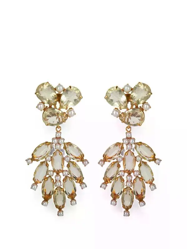 BOUNKIT JEWELRY Adeline Leaf-shaped Earrings