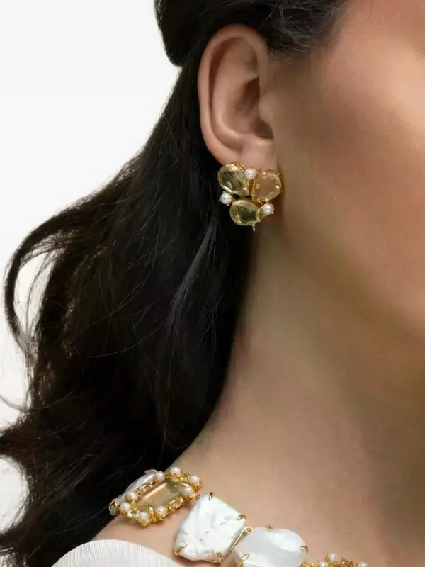 BOUNKIT JEWELRY Adeline Leaf-shaped Earrings