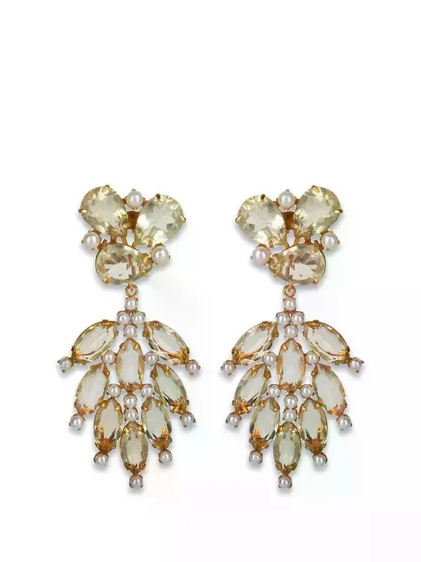 BOUNKIT JEWELRY Adeline Leaf-shaped Earrings - Gold