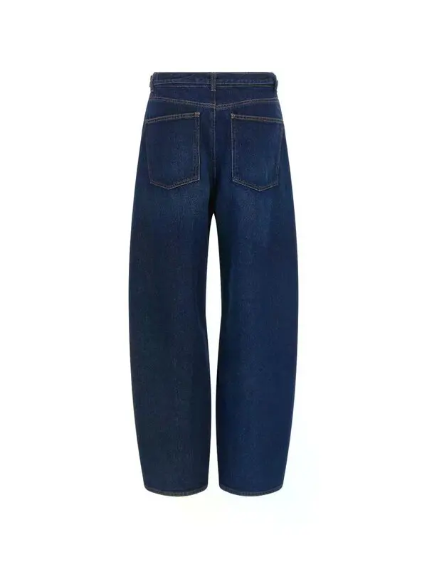 TWINSET Belted Barrel-leg Tapered Jeans