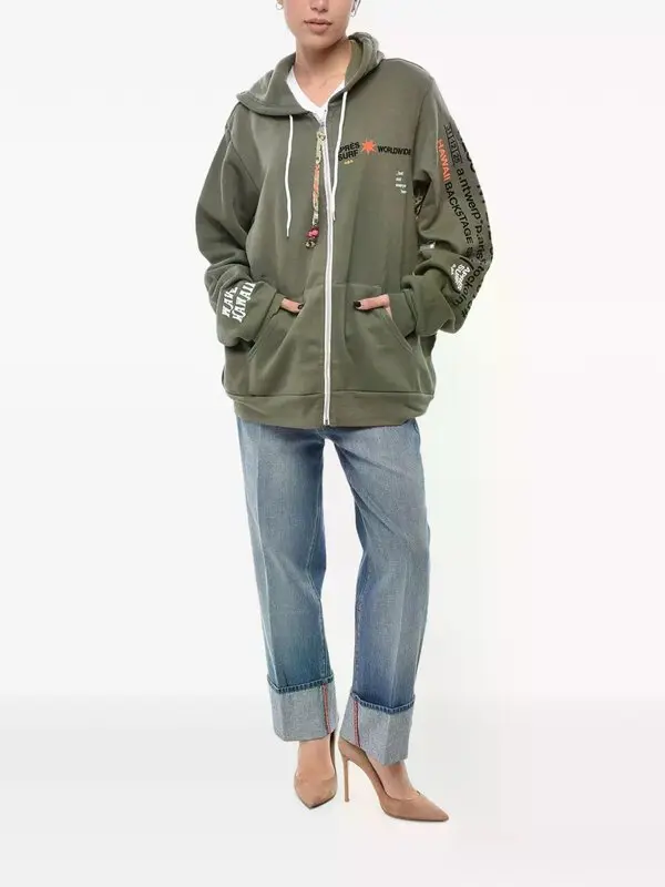 APRES SURF Logo-print Zip-fastening Hoodie
