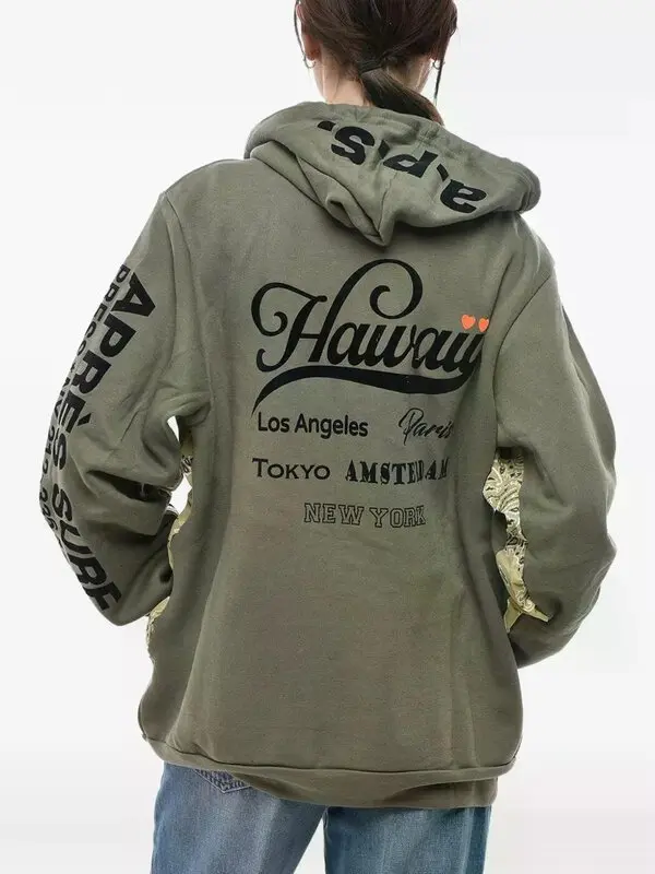 APRES SURF Logo-print Zip-fastening Hoodie