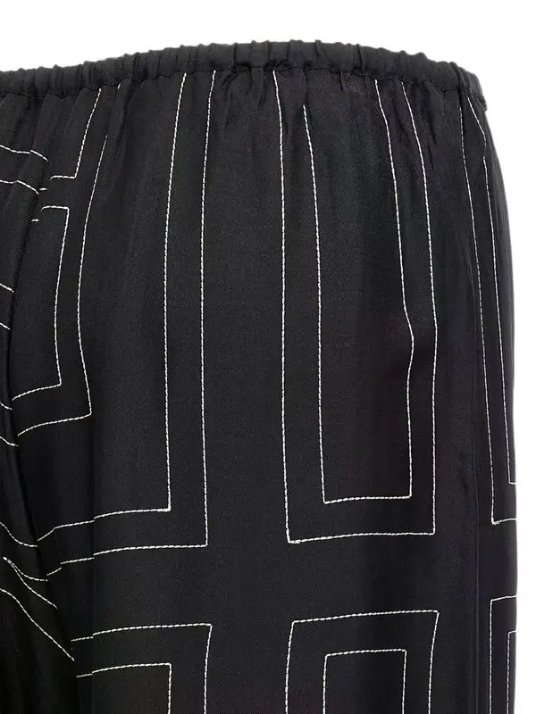 TOTEME Embroidered Silk Trousers