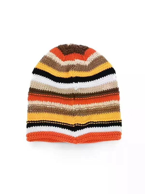 Dsquared2 Distressed Striped Beanie Hat