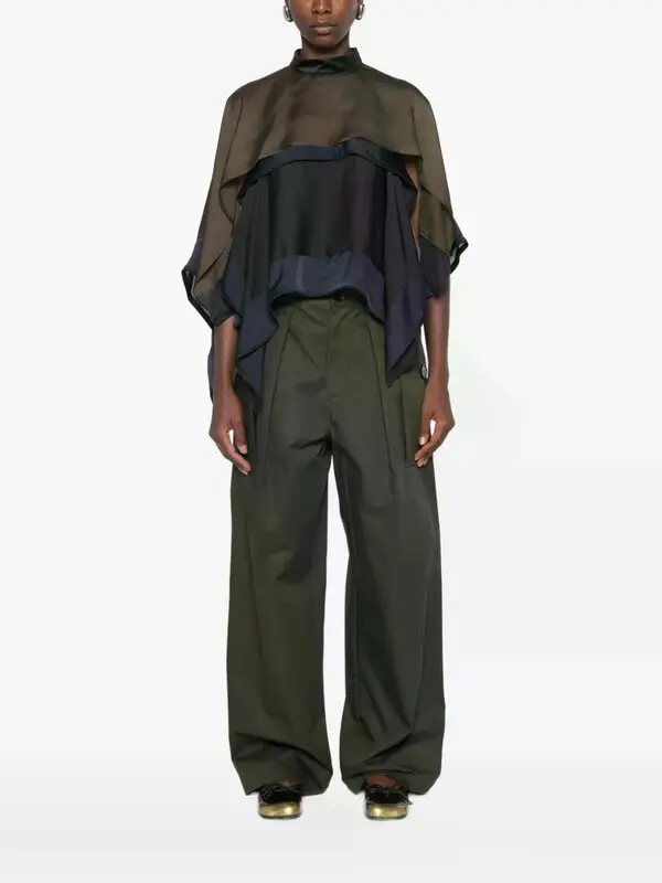 Sacai Layered Asymmetric-hem Blouse