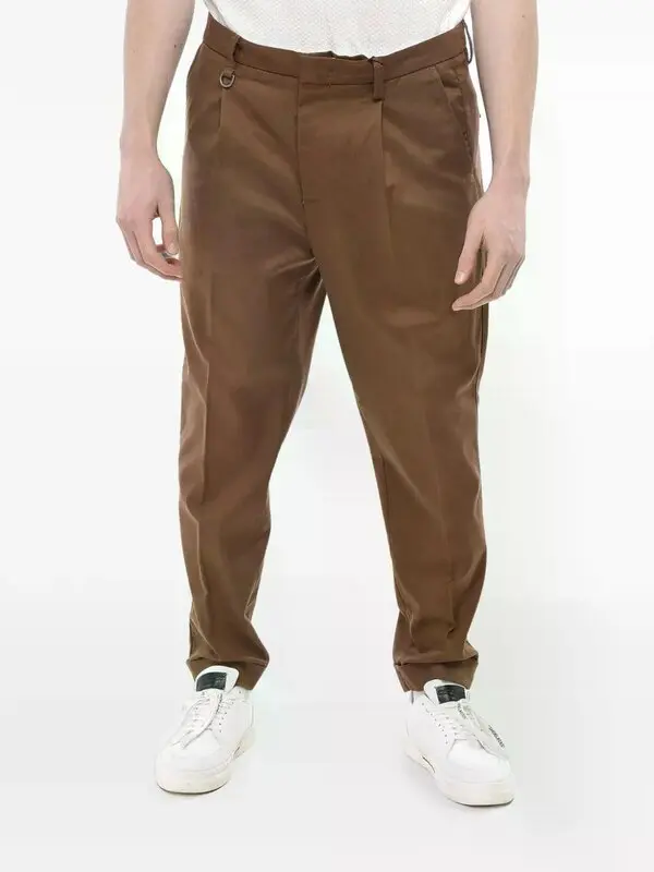 PAOLO PECORA Duomo Pleated Trousers - Brown