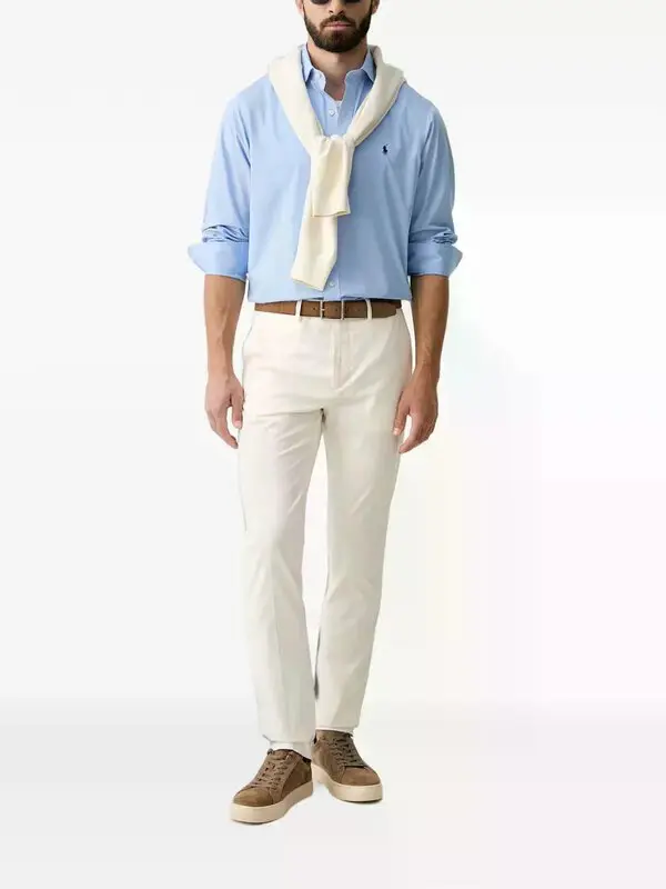 Polo Ralph Lauren Logo-embroidered Long-sleeve Shirt - Blue