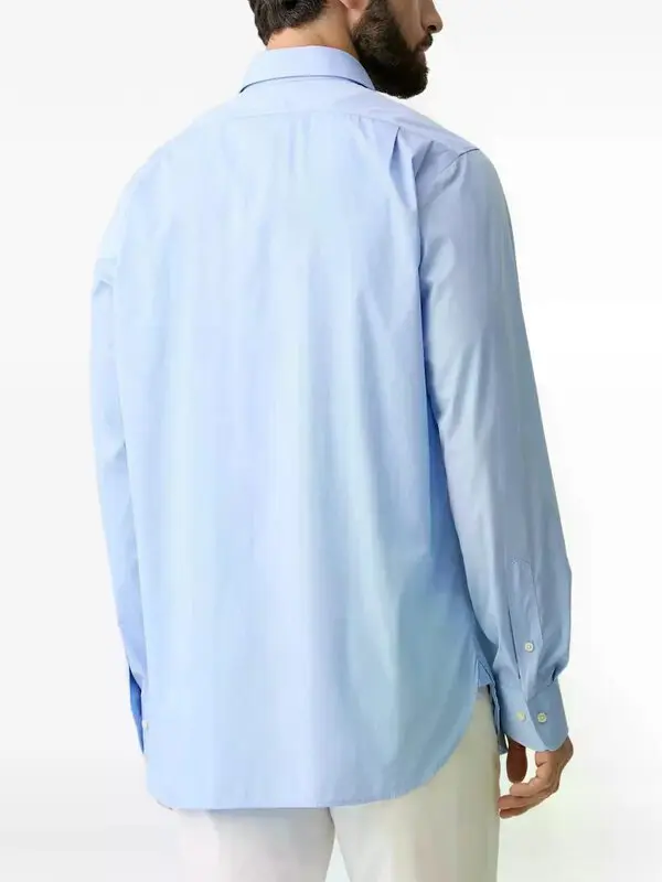 Polo Ralph Lauren Logo-embroidered Long-sleeve Shirt - Blue