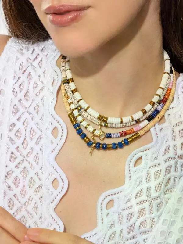 HIJAS DE PUKA Paulina Agate Shell Necklace
