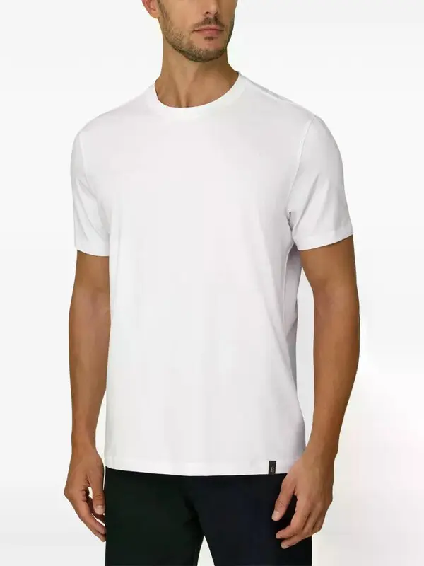Boggi Milano T-shirt In Stretch Supima-cotton Jersey - White