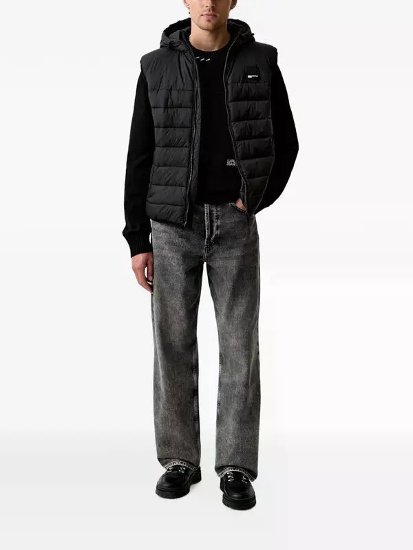 Karl Lagerfeld Logo-print Whipstitch-trim Sweater