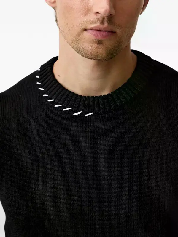 Karl Lagerfeld Logo-print Whipstitch-trim Sweater