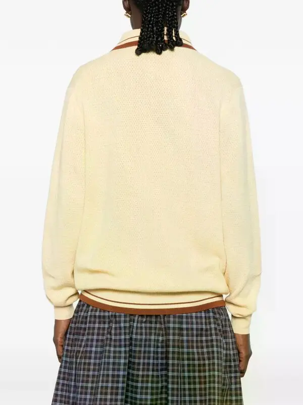 Miu Miu Logo-embroidered V-neck Sweater