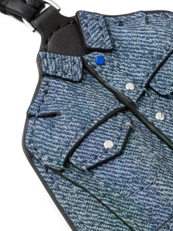 Karl Lagerfeld Denim-jacket Charm Keyring - Blue