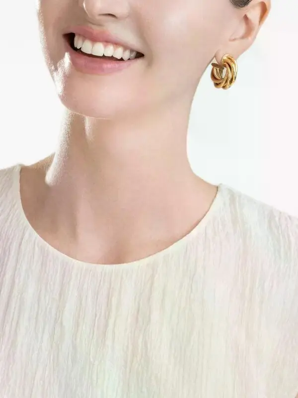 Gas Bijoux Aatik Twisted Hoop Earrings - Gold